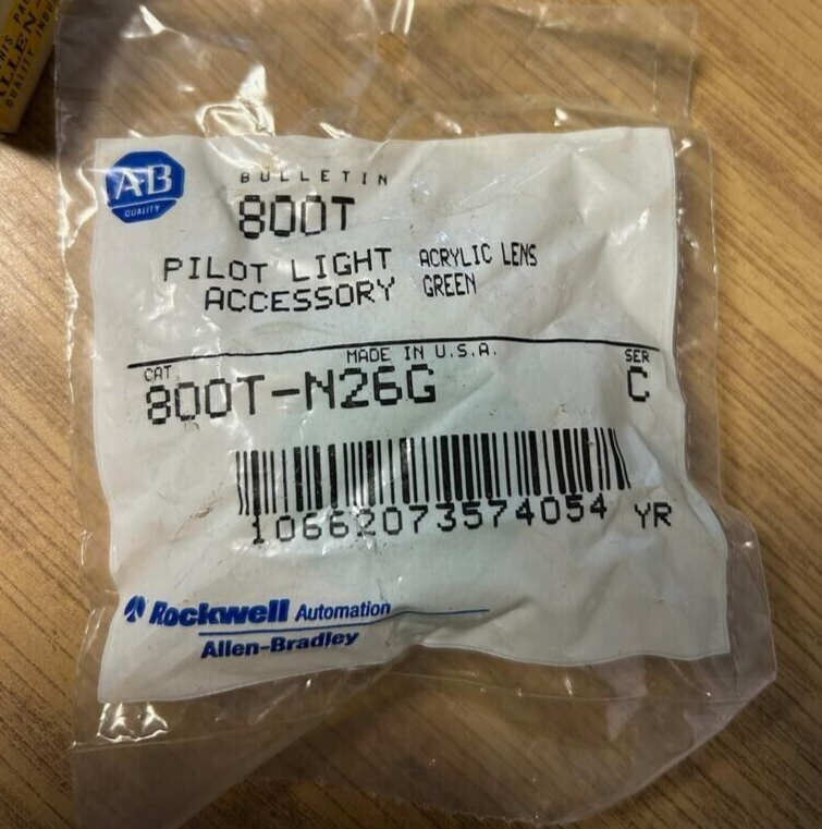 Allen Bradley 800T-N26G Series C Green Pilot Light Accessory Lot of 3 ...