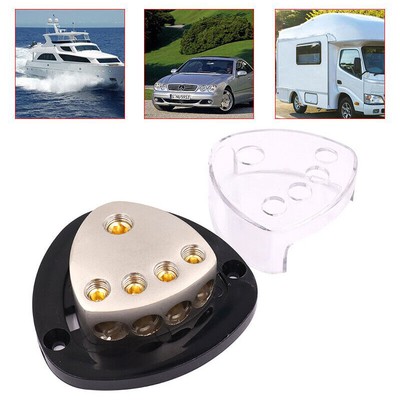 1 in 4 Out Audio Stereo Amplifier Junction Box 1x0GA+4x4GA Distribution ...