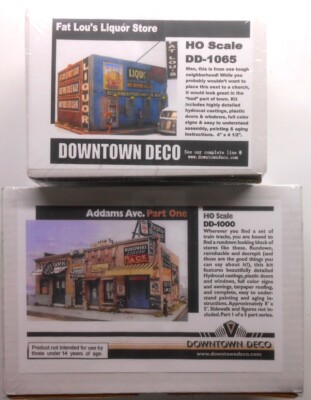 Downtown Deco HO Scale Building kit Lot Mix & Match Your Choice of 3 ...