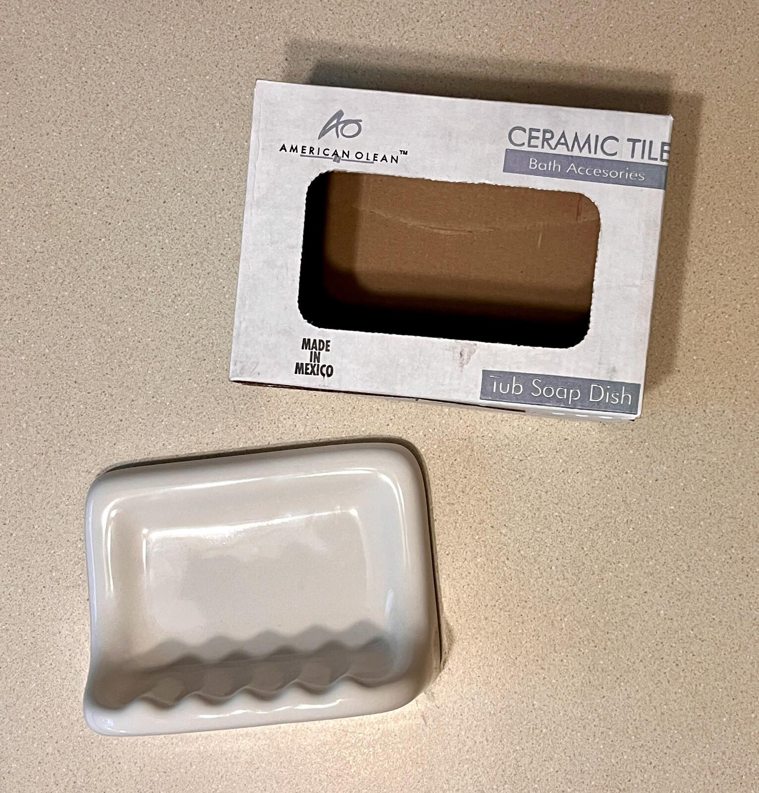 American Olean Tub Soap Dish * Tile * Off White/Bone/Cream * Thinset ...