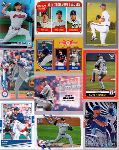 ⚾ Huge 90 + different COREY KLUBER cards lot 2007 - 2021 Indians ...