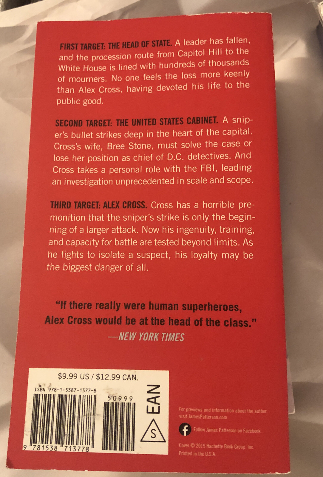 Alex Cross Ser.: Target: Alex Cross by James Patterson (2019, Mass ...