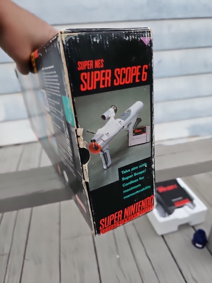 Super Nintendo SNES Super Scope 6 Light Gun Complete in Box w/ Game | eBay