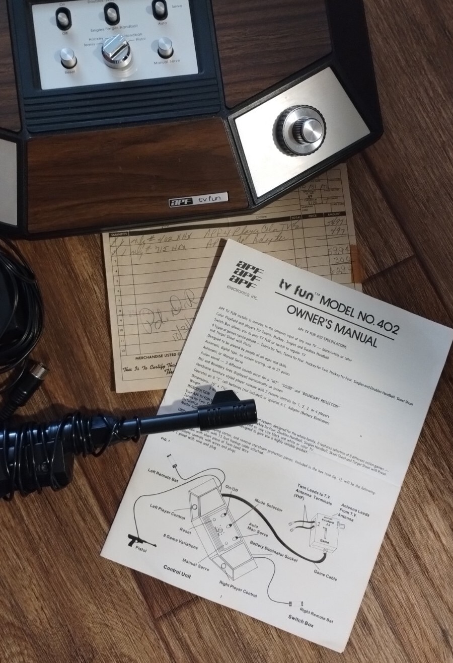 APF TV Fun Model 402 Vintage 70s Video Game Console - New With Box ...