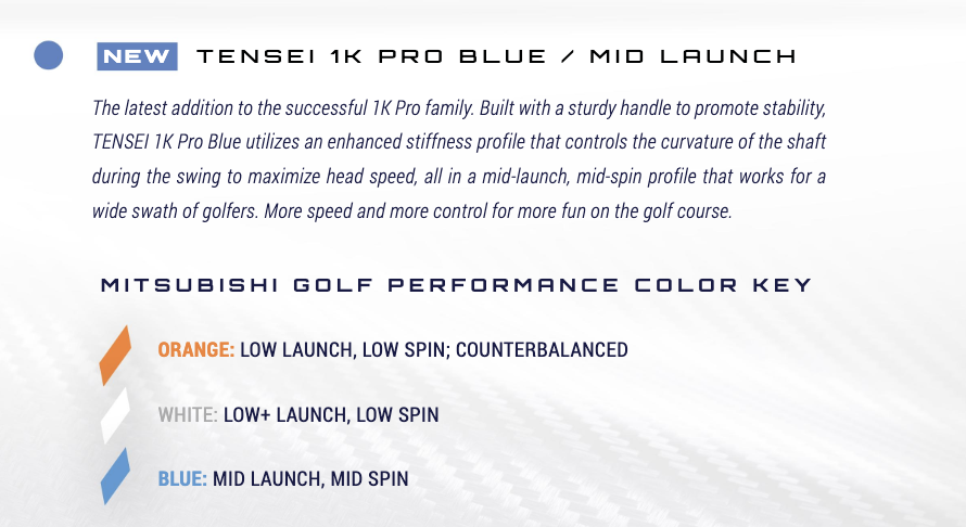 NEW Mitsubishi Tensei 1K Pro BLUE Driver Shafts - Built for You! | eBay