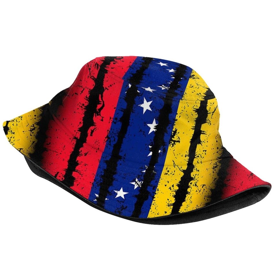 Fashion Venezuela Flag Bucket Hat Venezuelan Fisherman Hat Summer Wide ...
