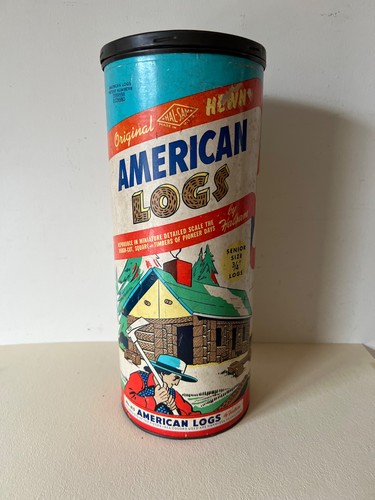 HEWN American LOGS No. 815 Halsam with Box Log Cabin Toy Vintage Senior ...