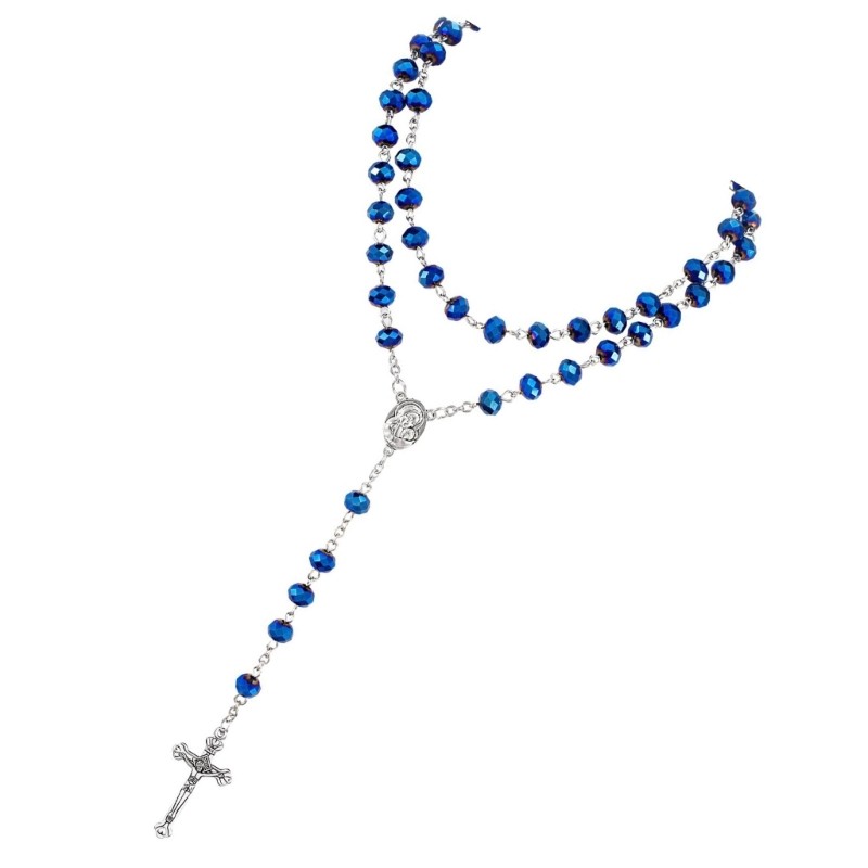 Rosary Bead Crosses Necklace Catholic Rosary Necklace with Miracles ...