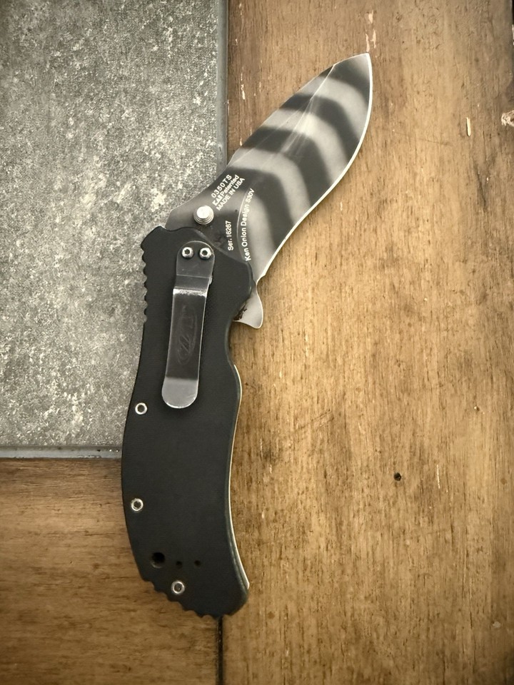 Zero Tolerance (Tiger Stripe) Folding Knife - Ken Onion Design | eBay