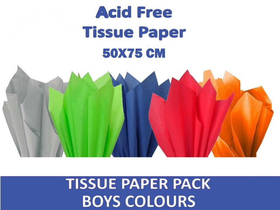 Coloured Tissue Paper Luxury 18GSM Retail Present Gift Wrapping Sheets ...