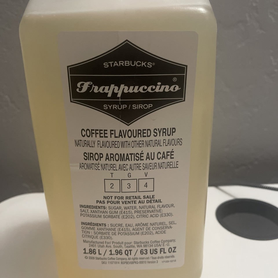Starbucks Frappuccino Coffee Flavored 63 oz Beverage Syrup Base BB ...