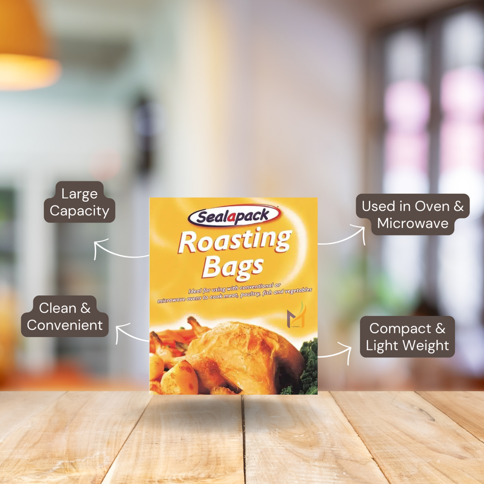 24 x Roasting Bags for Ovens & Microwaves Perfect Flavour Seal Cooking ...