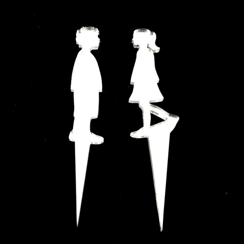 Boy & Girl Shaped Cake & Cupcake Toppers, Many Colours & Sizes Plain or ...