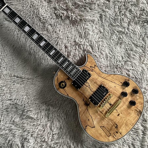 Custom Primary LP Electric Guitar Solid Body Spalted Maple Top Gold ...