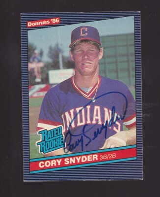 1986 Donruss Cory Snyder Rated Rookie Autograph #29 Cleveland Indians ...