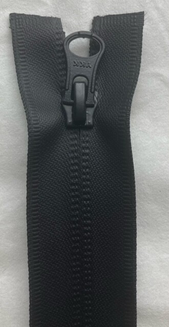 Open End Black Waterproof Zips with YKK Slider 20 22 28 30 32 Up to 108 ...
