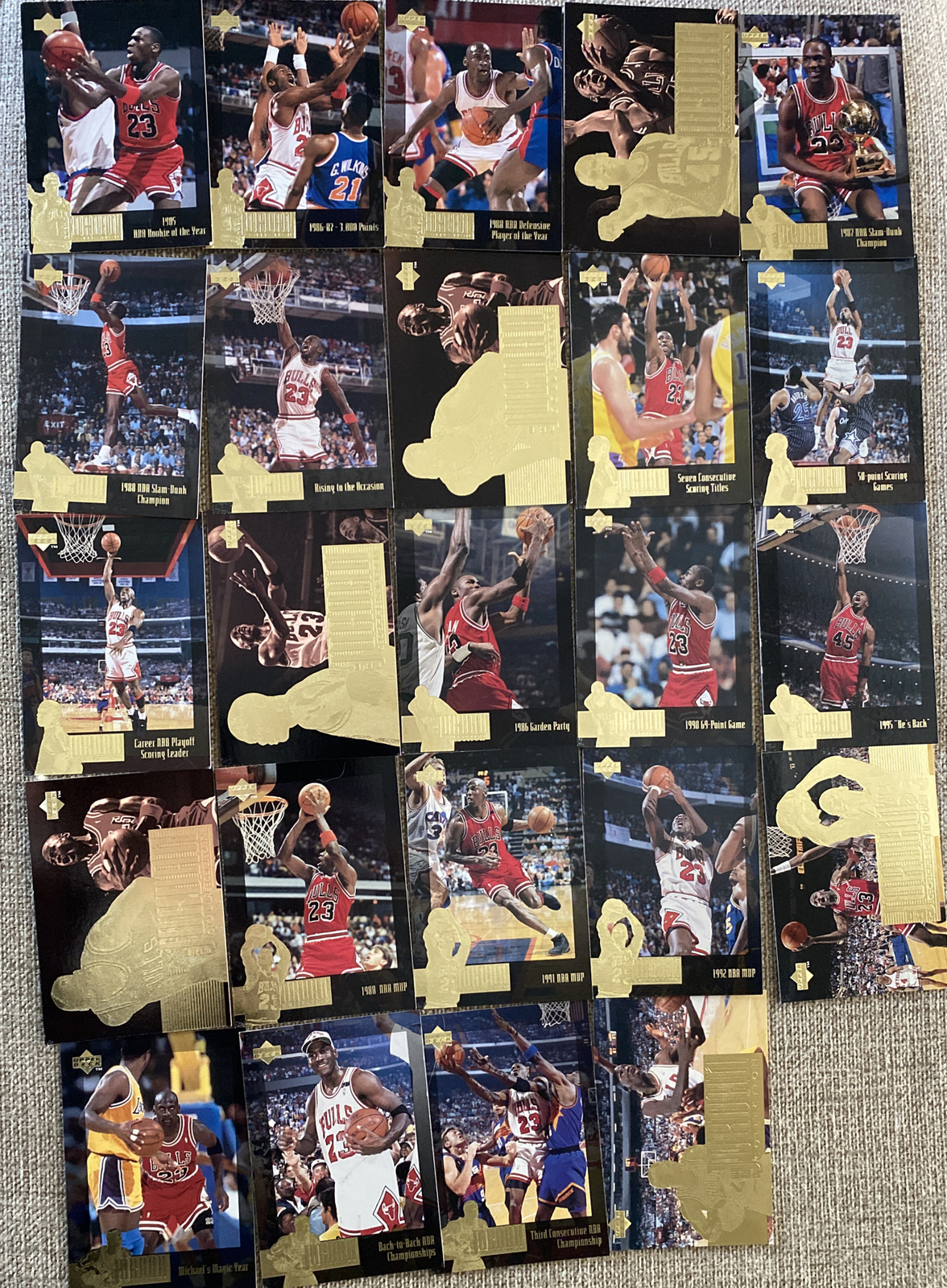MICHAEL JORDAN 1996 Upper Deck The Jordan Collection Jumbo Complete Set ...
