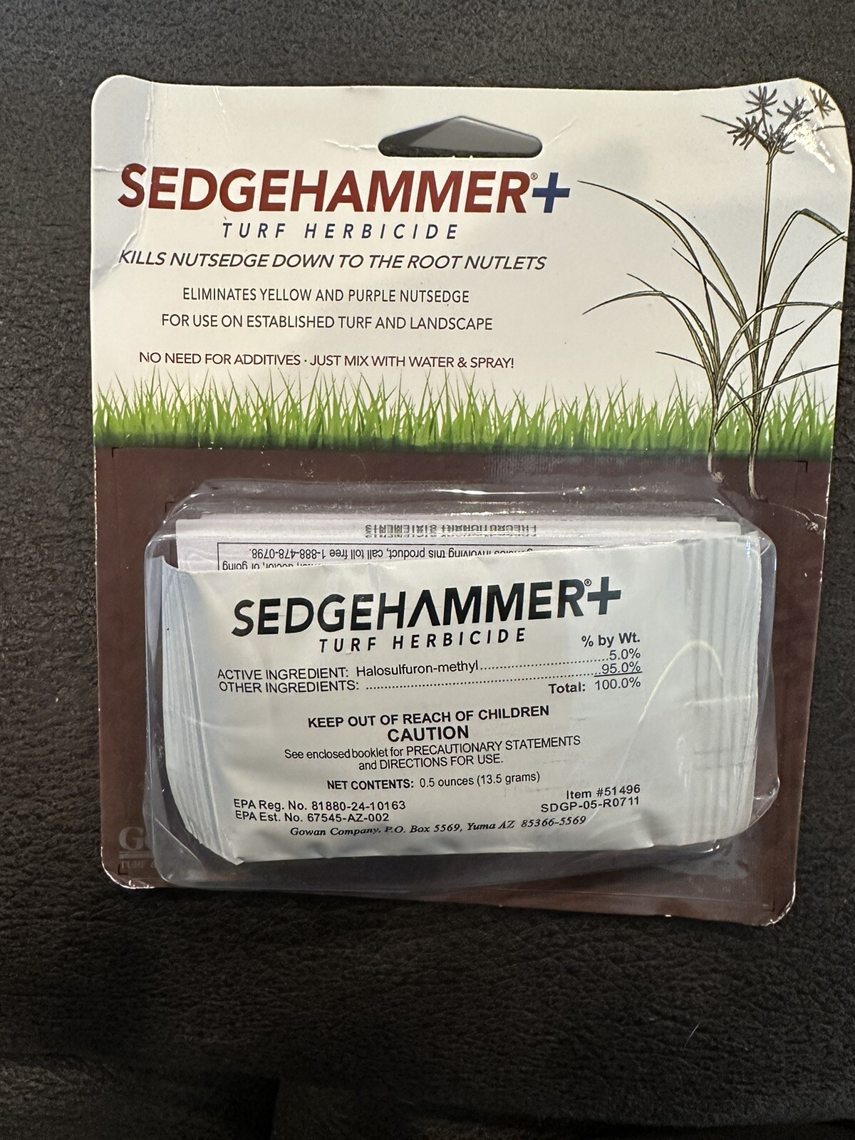 Sedgehammer Plus Turf Herbicide Halosulfuron Controls Nutsedge 1 Packet ...