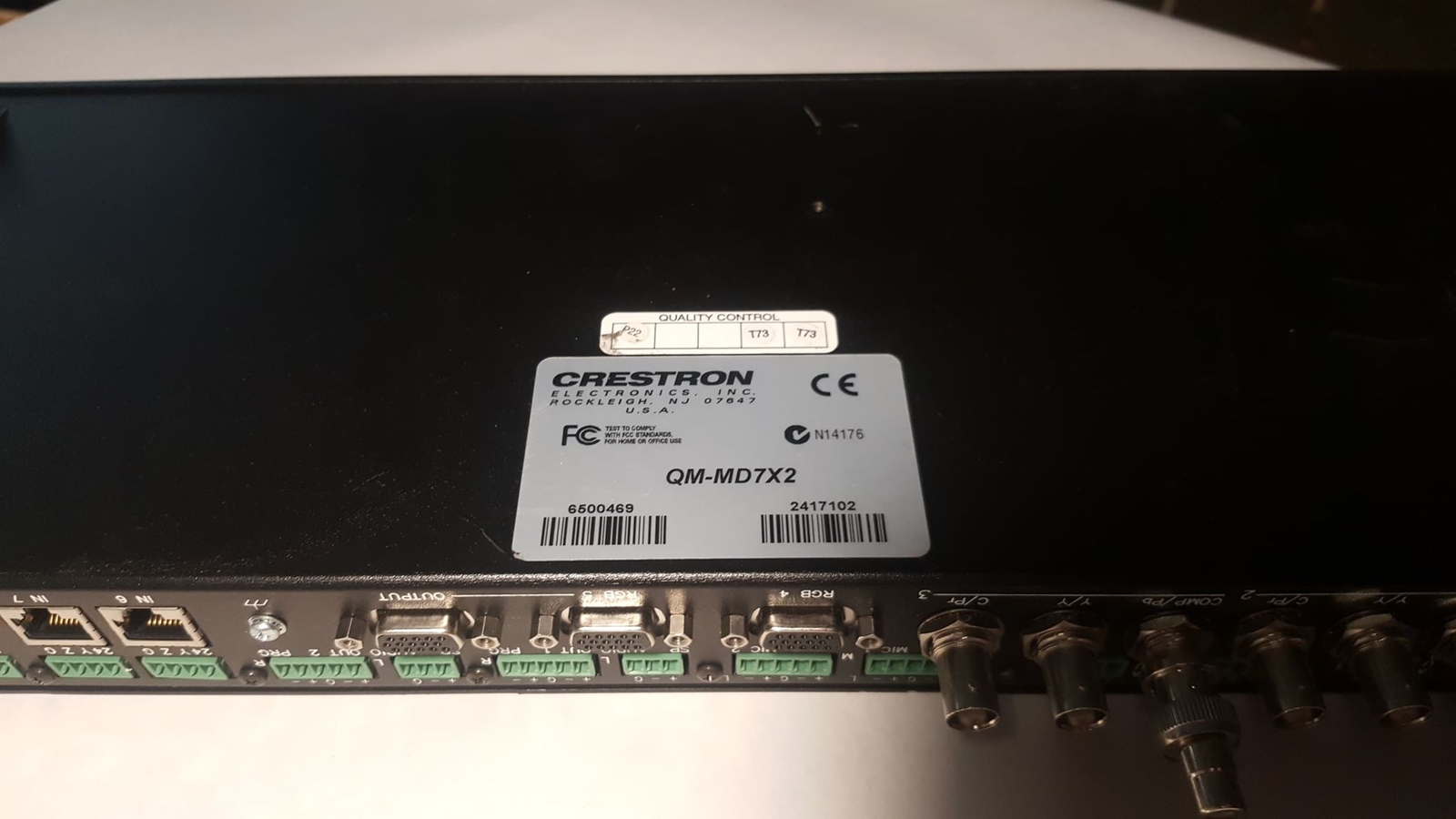 Crestron QM-MD7X2 QuickMedia Distribution Center Switcher Audio ...