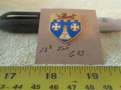 12th Infantry G23 Unit Crest, DI, DUI (DRAW#E7) | eBay