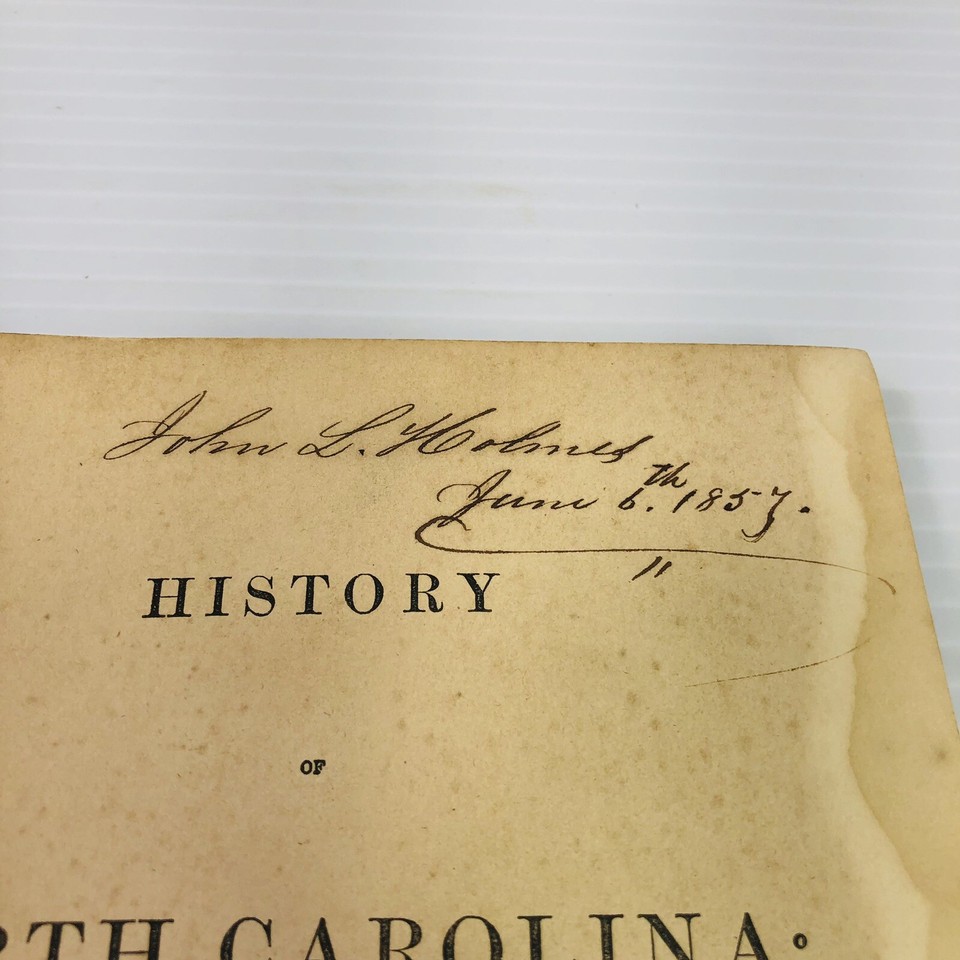 History Of North Carolina Vol 1 by Francis L. Hawks 1857 Leather bound ...