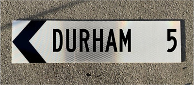 Road Sign DURHAM NC - Old Style - .063 thick aluminum 24" x 6" | eBay