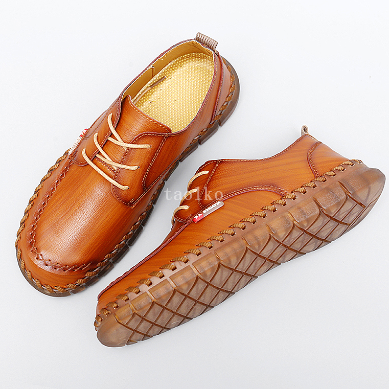 38-47 Driving Moccasin Lace Up Oxfords Flats Casual Faux Leather Men ...