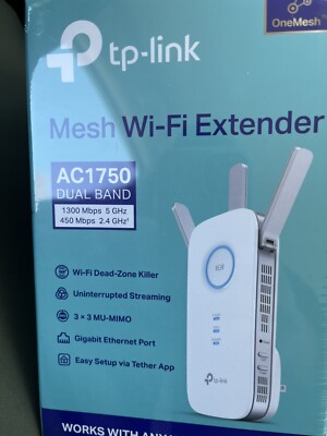 Tp-Link Mesh Wi-Fi Extender AC1750 New In Sealed Box Easy Set Up Free ...