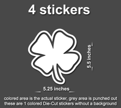 FOUR LEAF CLOVER Decals Stickers Lucky Irish car window truck laptop | eBay