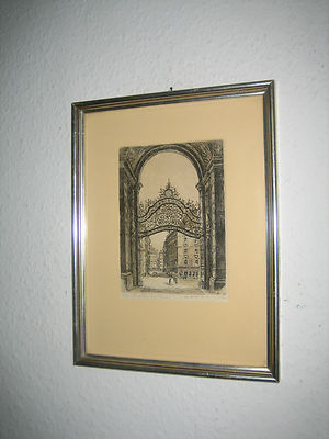 LUDWIG ADAMUS - WIEN BURGTOR - RADIERUNG - ORIGINAL SIGNIERT - 1949 ...