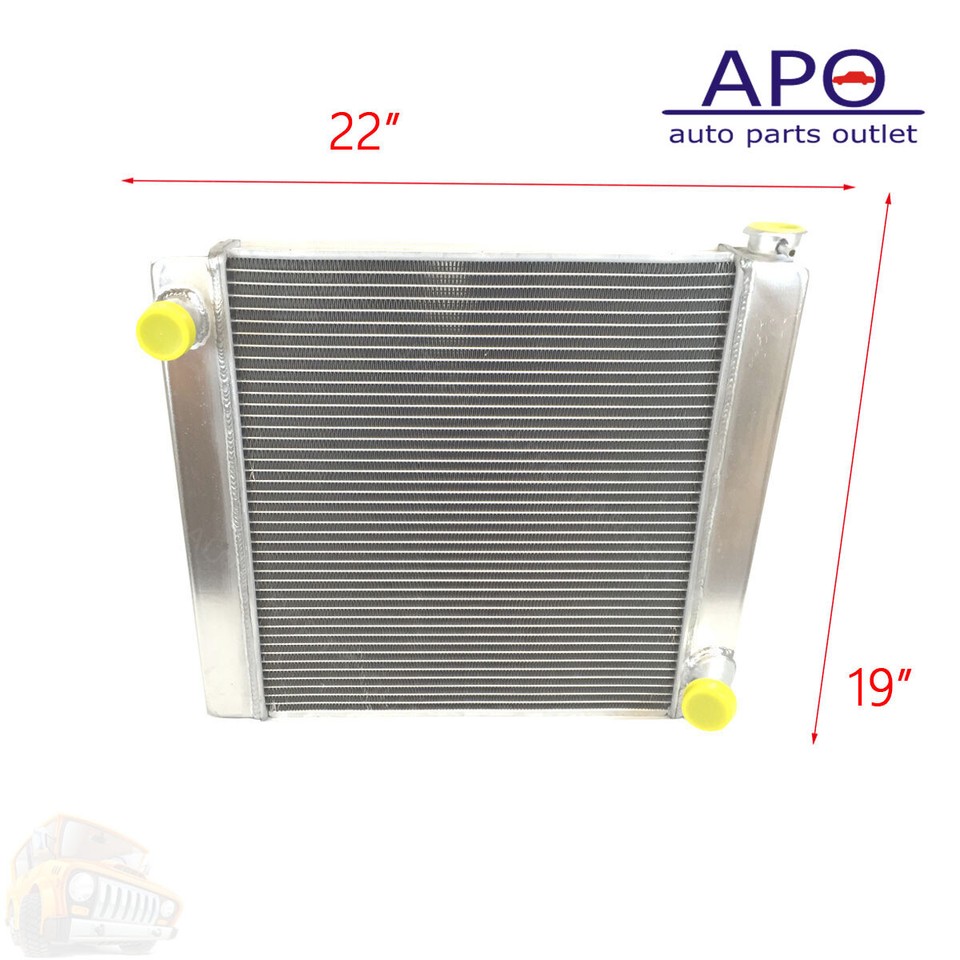 917-347-22 Universal Chevy GM 2 Row Single Pass Aluminum Radiator 22"x ...