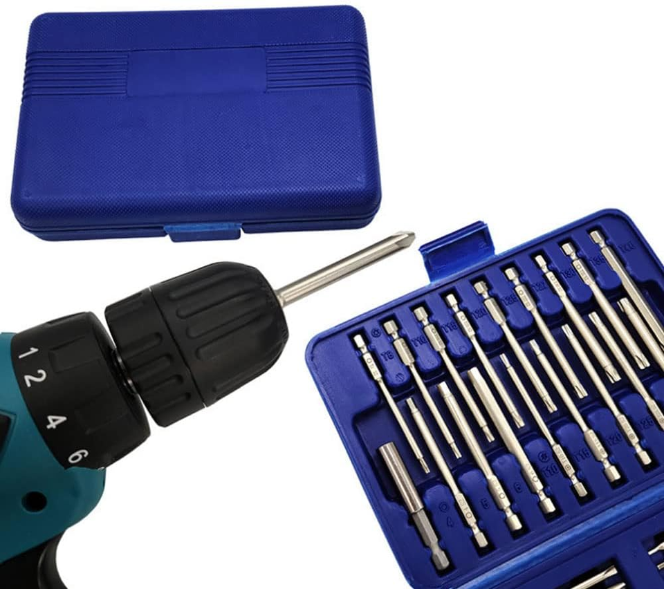 50x Screwdriver Extra Long Bit Set Torx Hex Spline Phillips Pozi Star ...