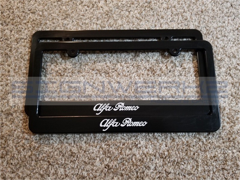 Alfa Romeo License Plate Frames - Pair | eBay