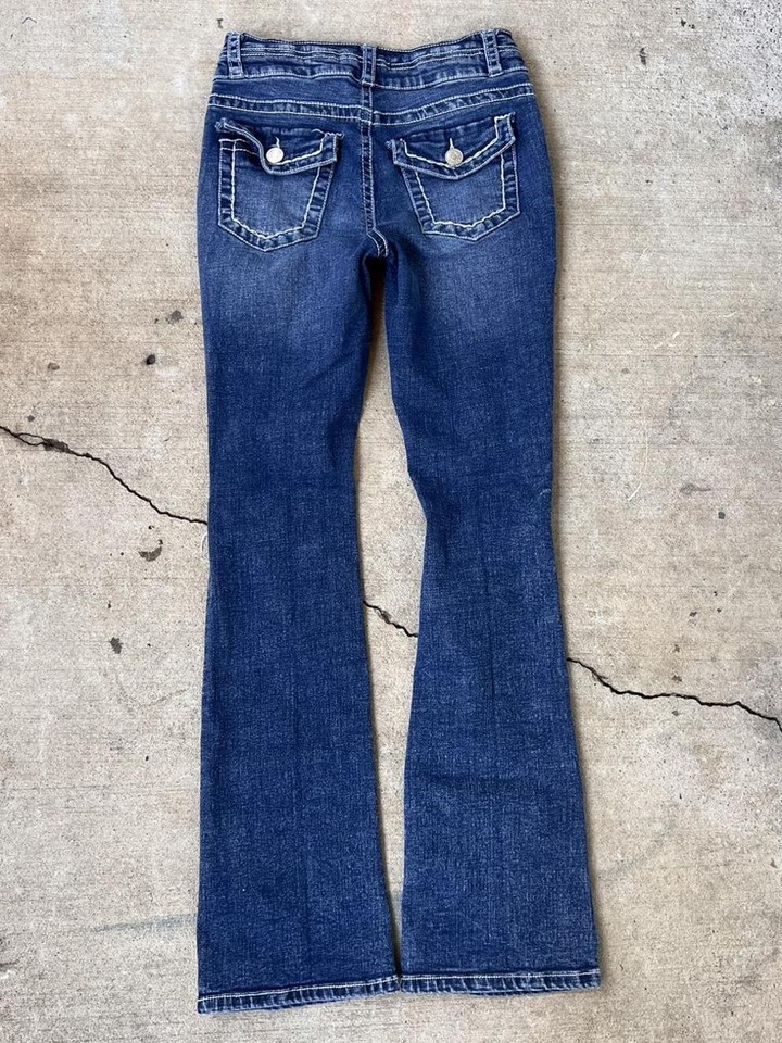 Almost Famous Women's Boot Cut Flare Leg Jeans Low Rise Vintage Y2K ...