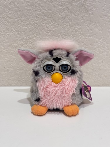 Vintage 1998 Furby 1st Gen Leopard Pink Gray Black Spots Tiger ...