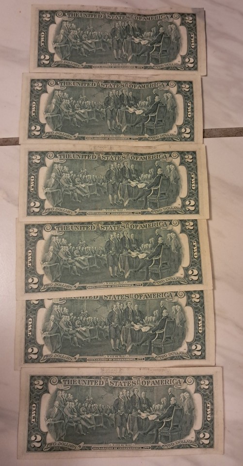 1976 $2 Dollar Bill Low Serial # With Double Digits, VERY RARE, U.S.A ...