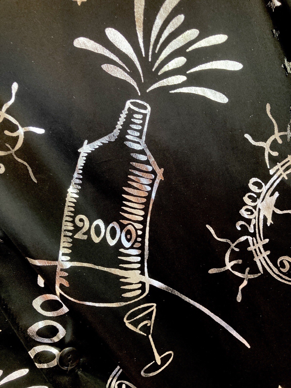 Rare Club YMLA Mens Disco Dance Stage Shirt Black & S… - Gem