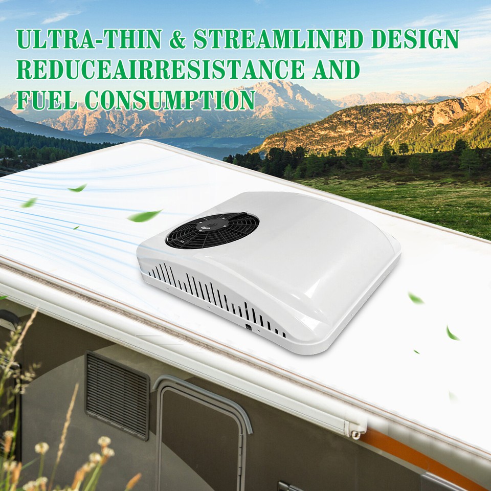 Cooling&Heat Car 12V Air Conditioner Electric AC Unit Universal for Van ...