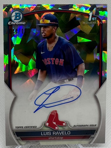 Luis Ravelo Bowman 1st Atomic Auto /100 Red Sox | eBay