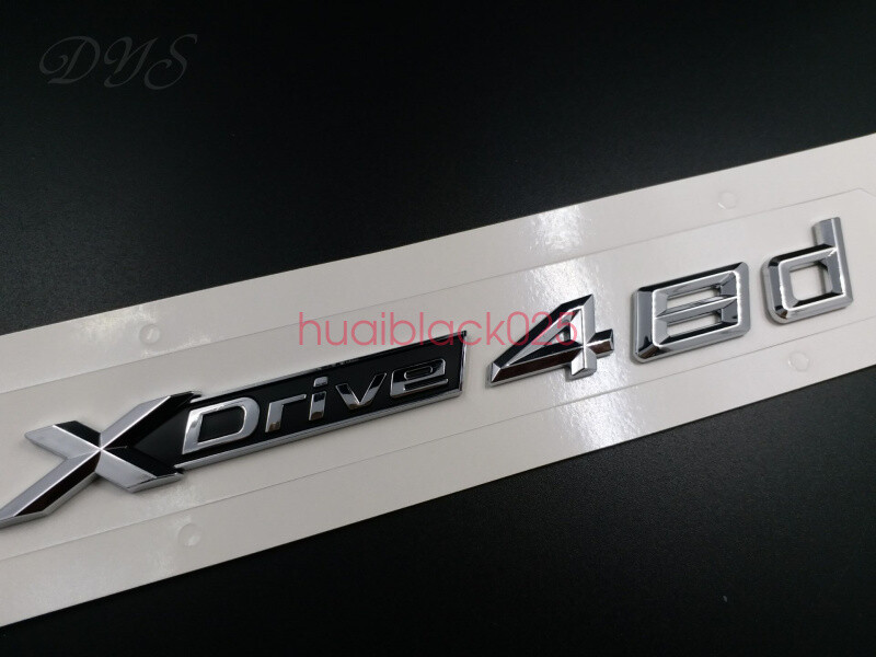 Chrome XDrive 48d Letters Number Trunk Emblem Badge Sticker for BMW ...