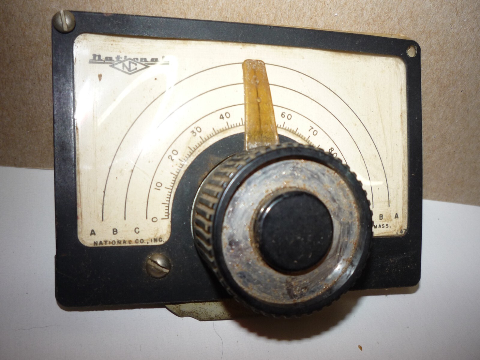 National Radio Vernier Dial + Knob and Bezel 0-100 from ham radio ...