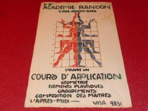 [rare] twentieth art original watercolour ca 1930 Academie ranson ...