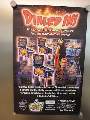 Dialed In Pinball Machine Poster Autographed By Jersey Jack | eBay