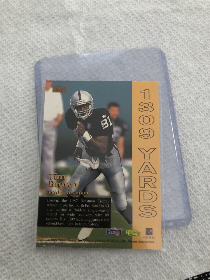 1996 Pro Line Grand 1000 Gunners Tim Brown NFL Football Card | eBay