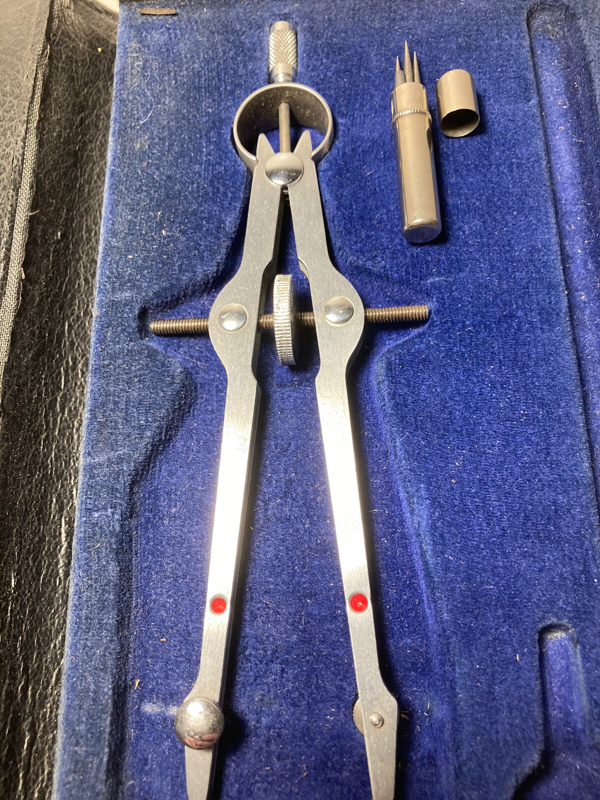 Vintage Vemco Brand Metal Drafting Compass w/ Case & Pencil Tips | eBay