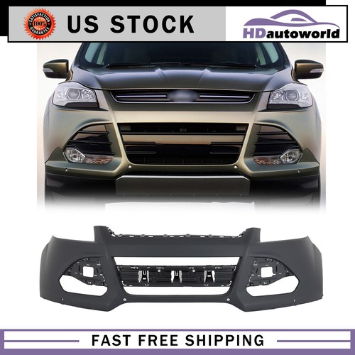 Front Upper Bumper Cover For 2013-2016 Ford Escape w/ fog lamp holes ...