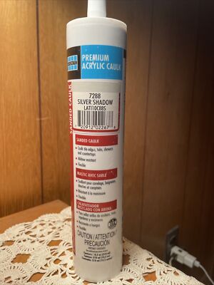 LATICRETE Premium Acrylic Caulk, Sanded 10.5oz Tube, 7288 Silver Shadow ...
