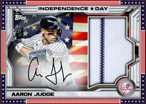 2024 Topps Independence Day Signature Patch AARON JUDGE RC MLB Bunt ...