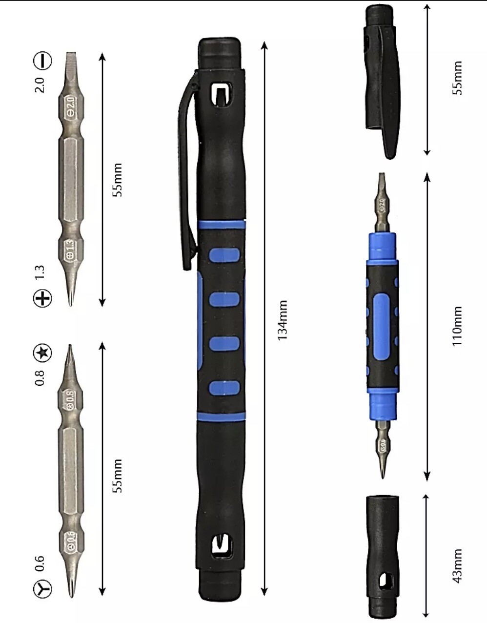 Micro Screwdriver Bit Set For Macbook Laptop 0.6Y for iPhone XS 11 12 ...