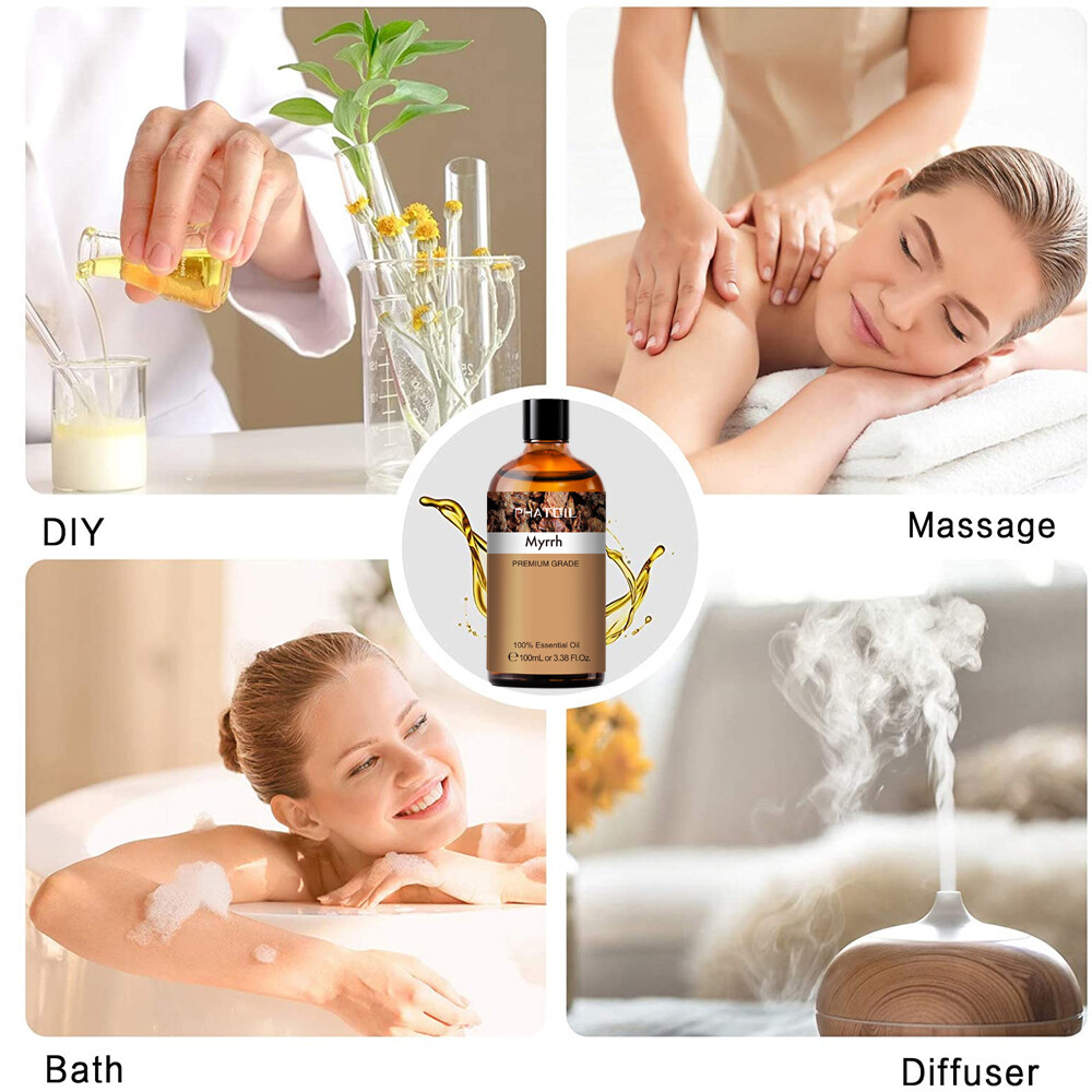 100ml Myrrh Essential Oil ,,Pure Natural, Therapeutic Gradefor Diffuser ...